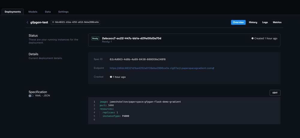 Deploying a Flask App for Deep Learning on Gradient