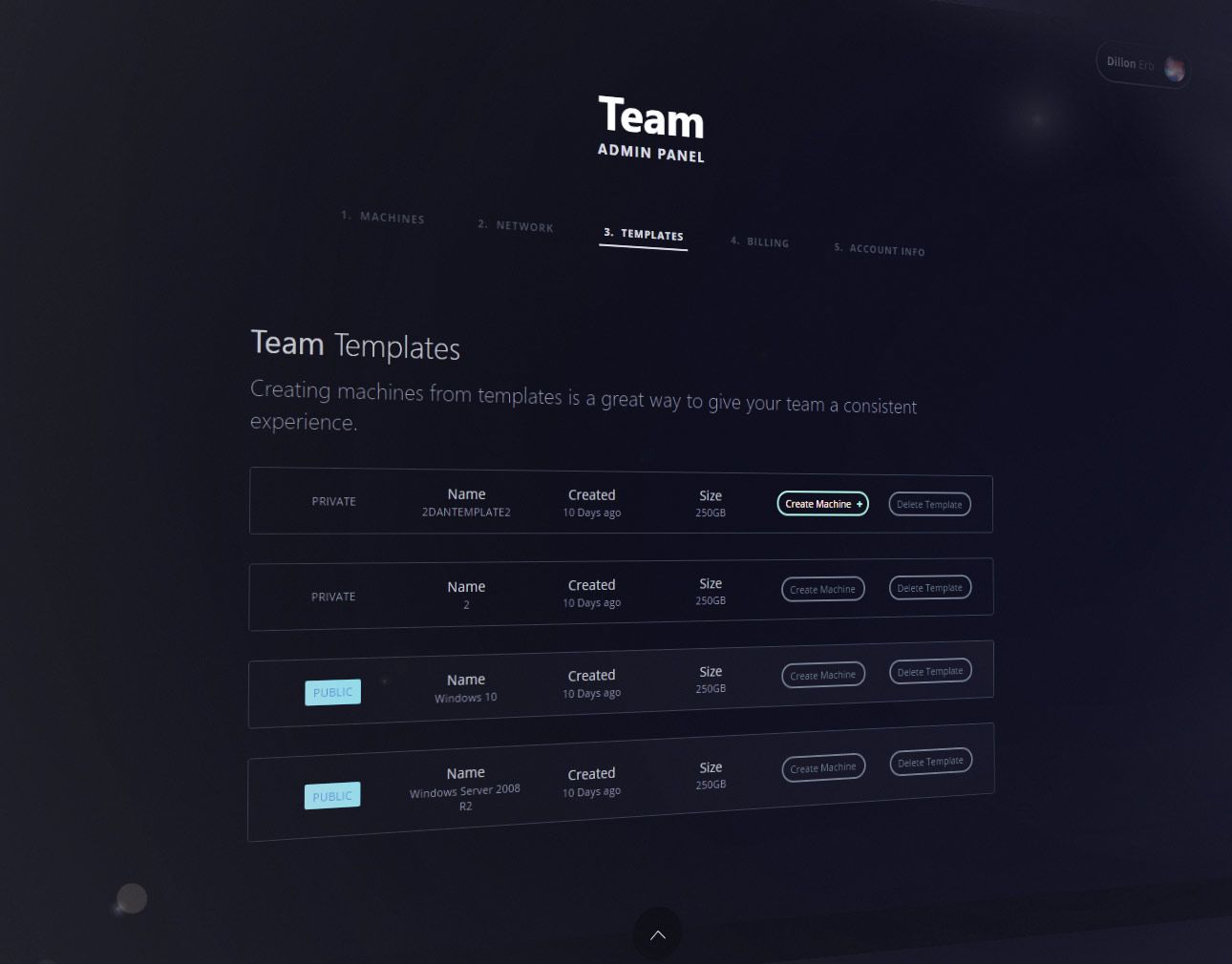New Feature: Machine Templates