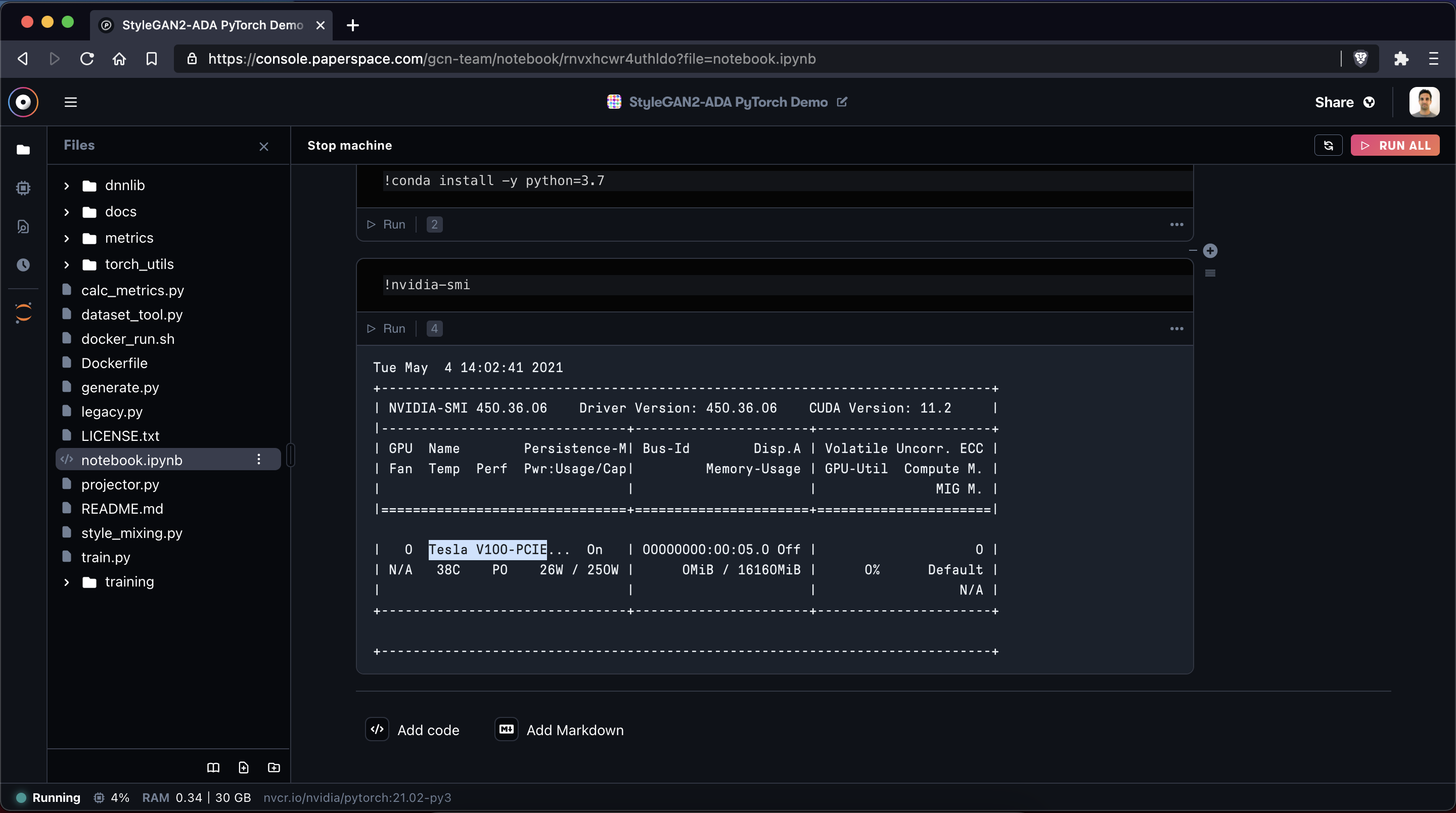 How to Run StyleGAN2-ADA-PyTorch | Paperspace Blog