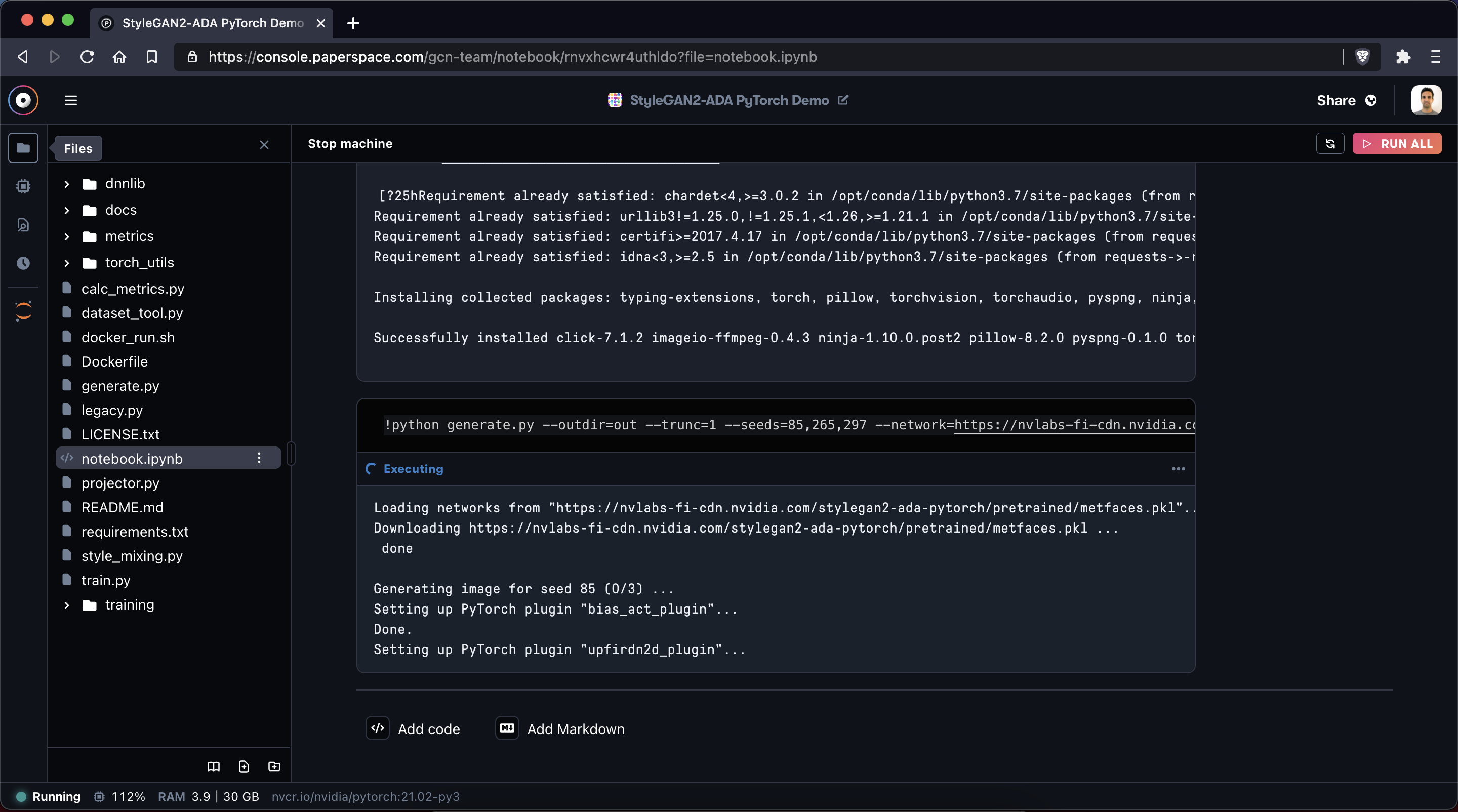 How to Run StyleGAN2-ADA-PyTorch | Paperspace Blog