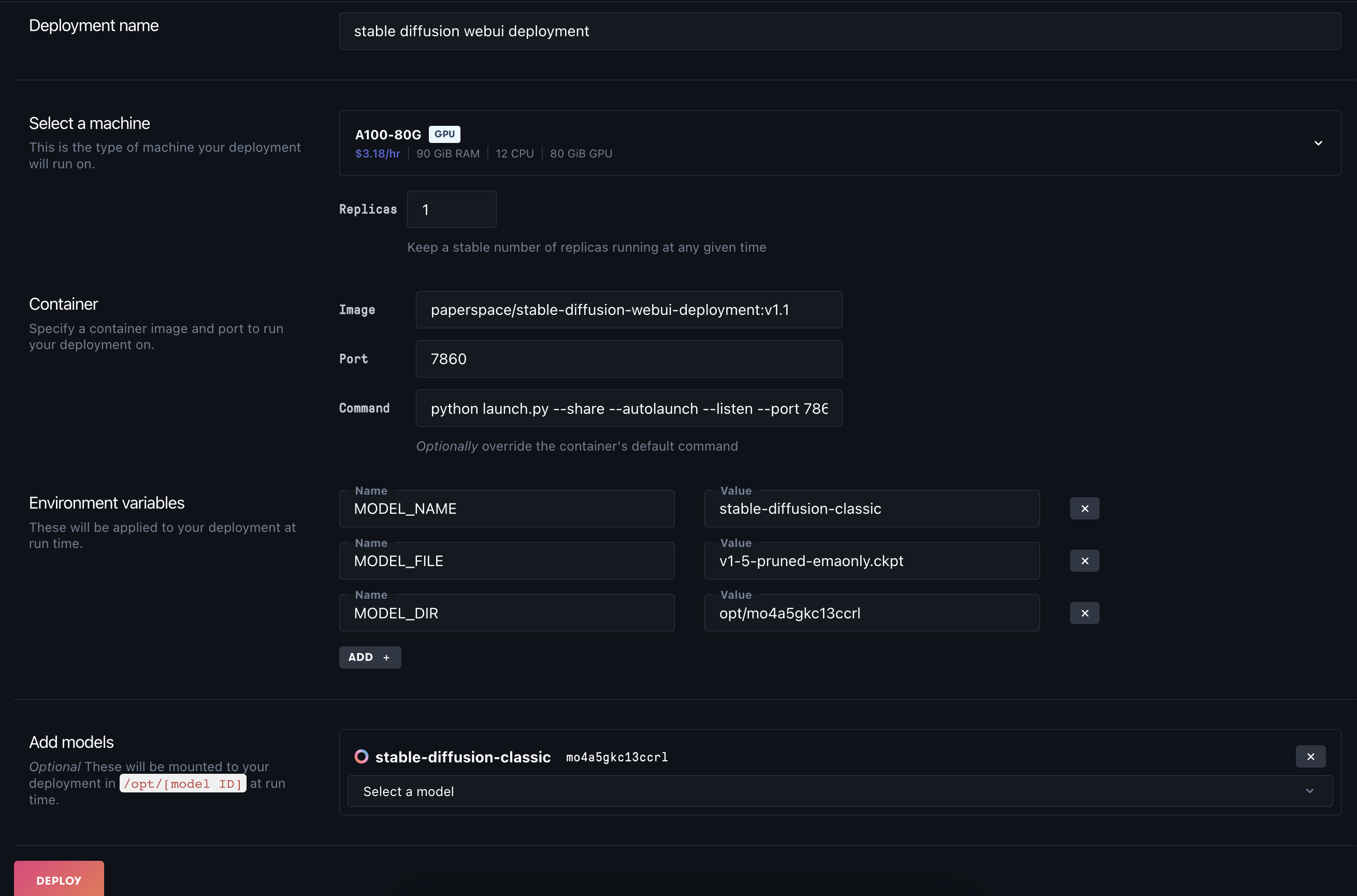 Run the Stable Diffusion Web UI from Gradient Deployments part 2 ...