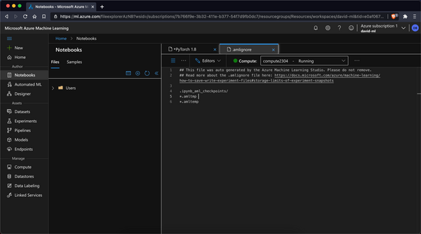 Comparison: Azure ML Notebooks and Gradient Notebooks