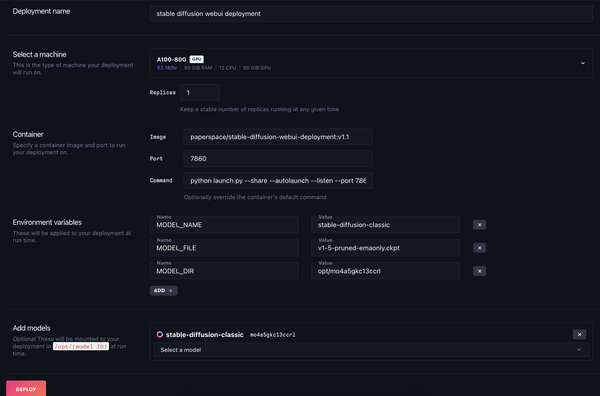 Run the Stable Diffusion Web UI from Gradient Deployments part 2 ...